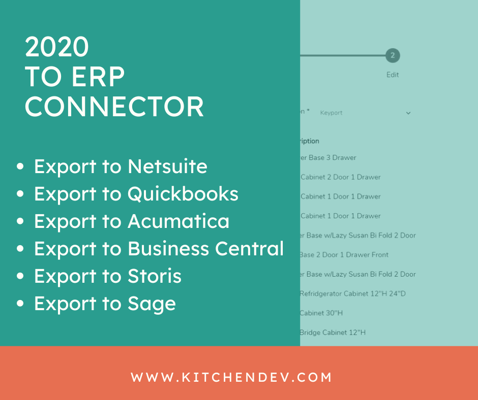 2020 to ERP Connector - KitchenDEV